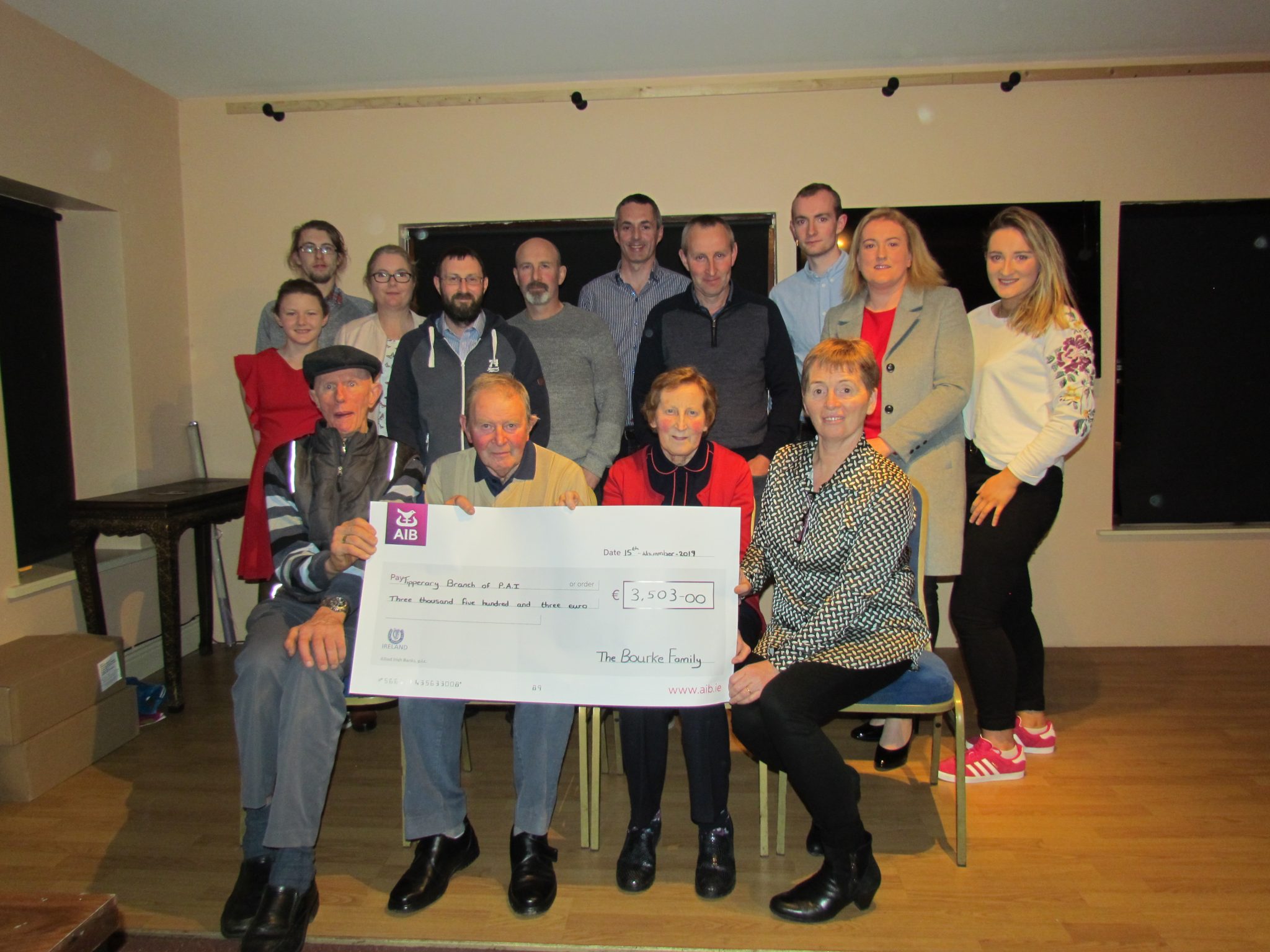 Back row L-R: Ava Bourke, Alan Bourke, Deirdre Bourke, Martin Bourke ...
